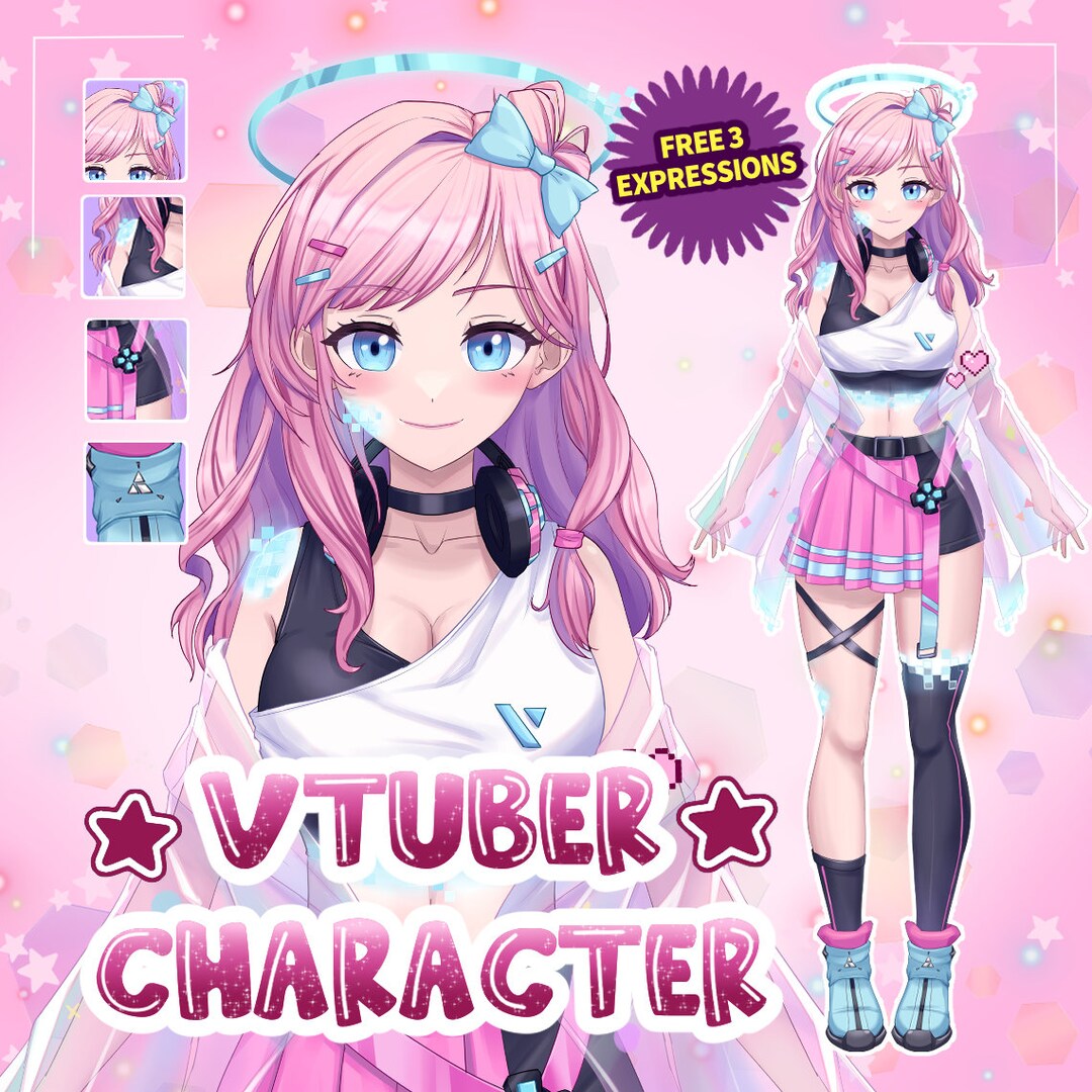 LIVE2D Vtuber Custom Vtuber Model for Commercial Use Rigging Custom ...