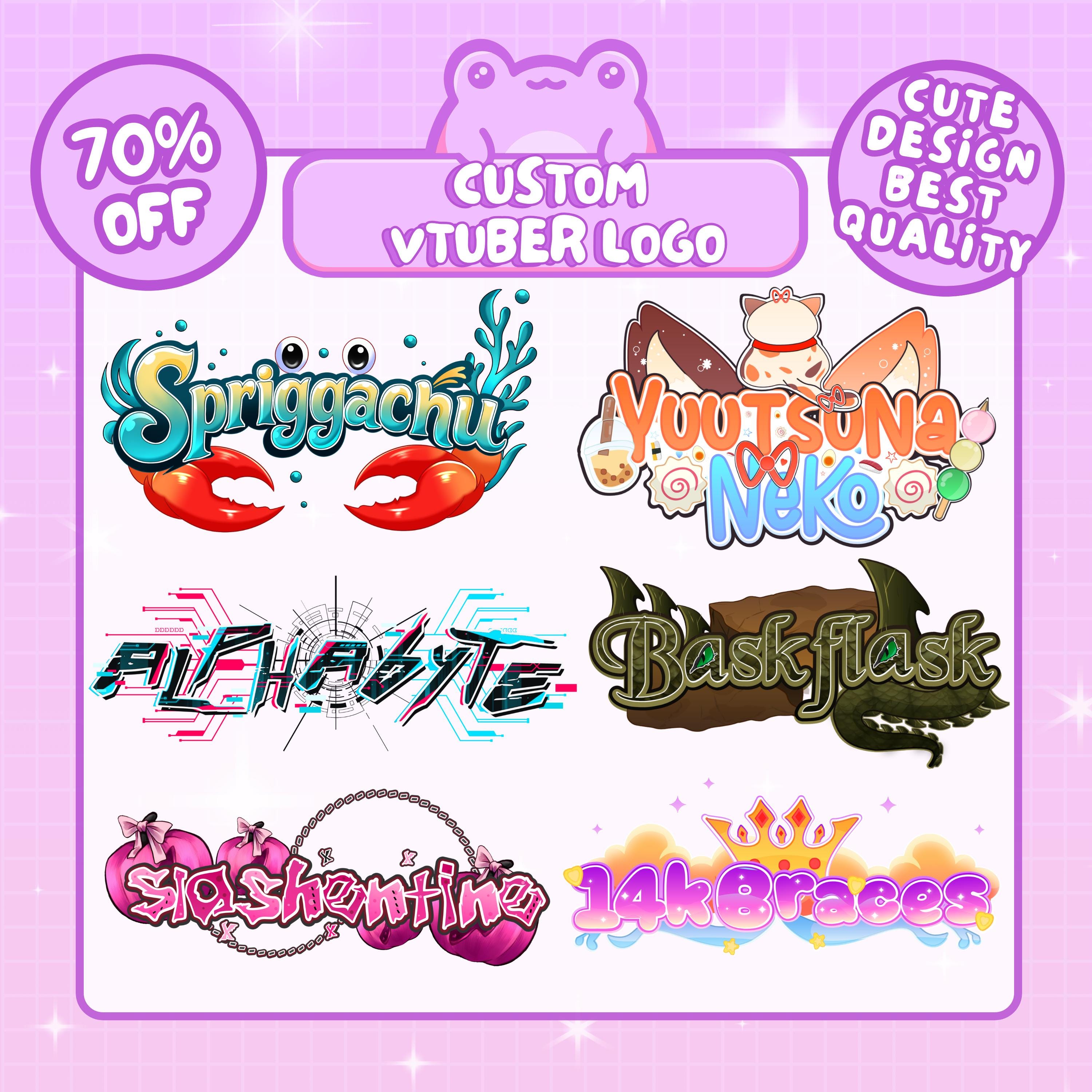 Custom Vtuber Logo Commission - Kawaii Pngtuber & Giftuber Anime Style ...