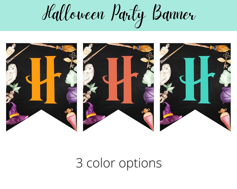 Halloween Banner Halloween Party Bunting Decor DIY Halloween - Etsy