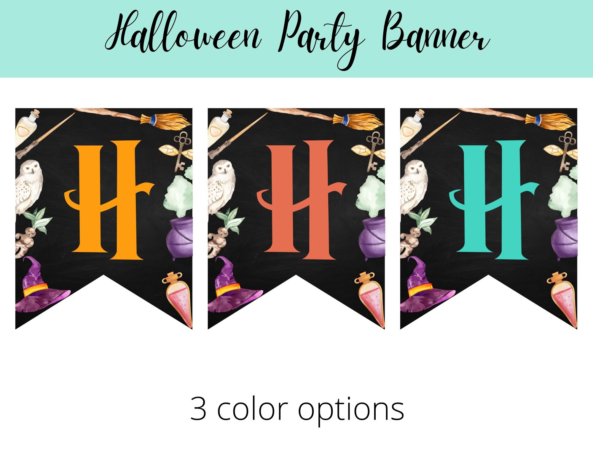 Halloween Banner Halloween Party Bunting Decor DIY Halloween - Etsy