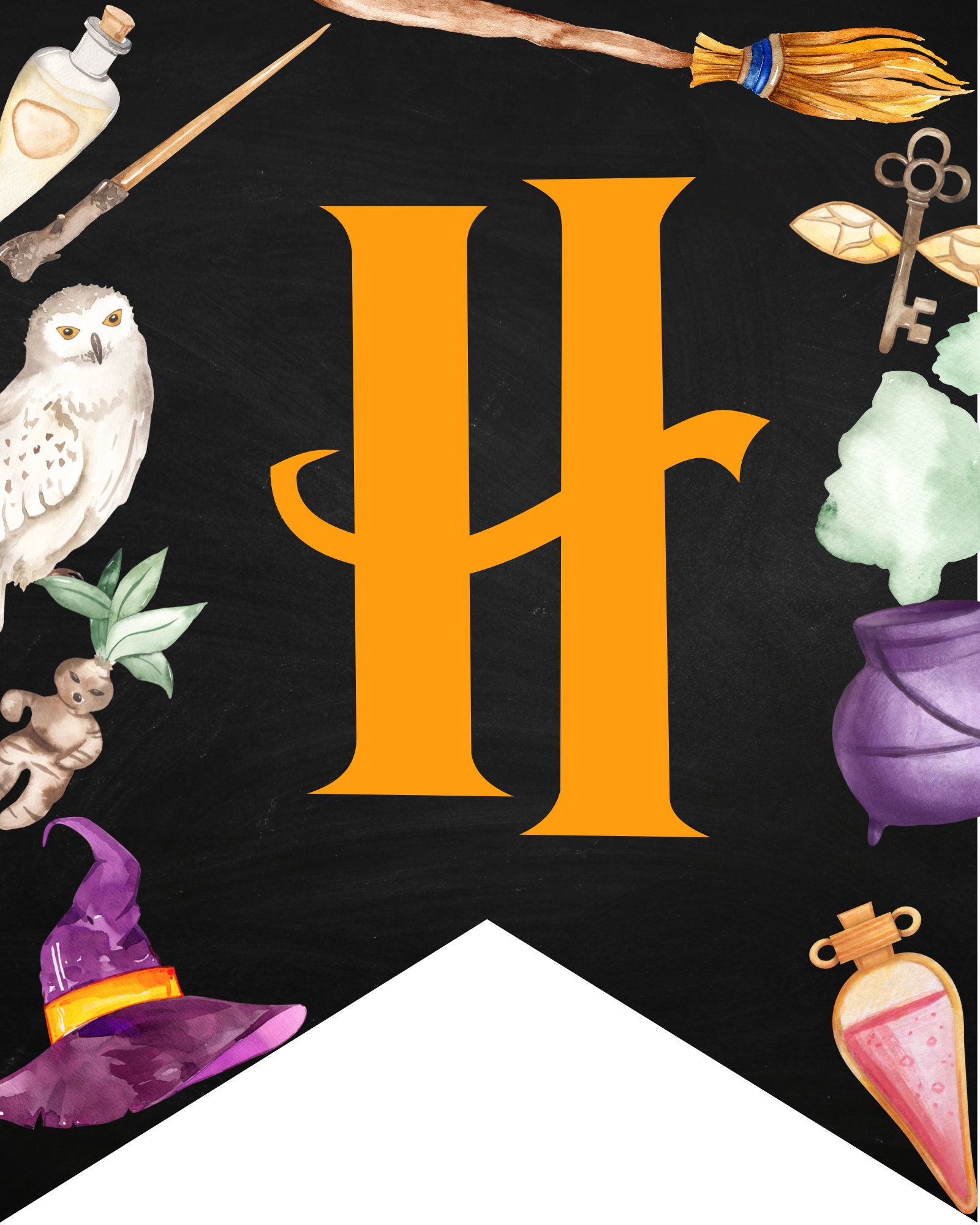 Halloween Banner Halloween Party Bunting Decor DIY Halloween - Etsy