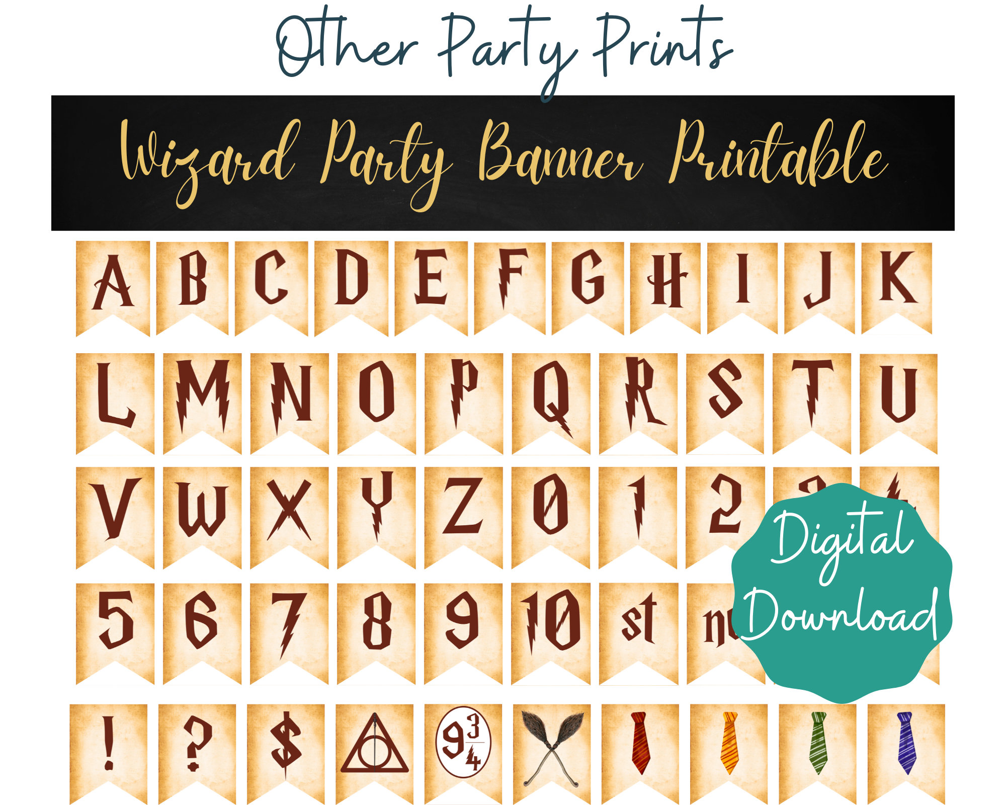 Wizard Cupcake Toppers Printable Magical Wizard Party | Etsy