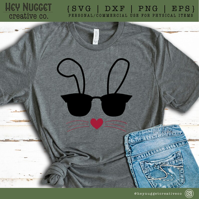 Easter Bunny With Sunglasses SVG Easter SVG Easter Bunny SVG Easter ...