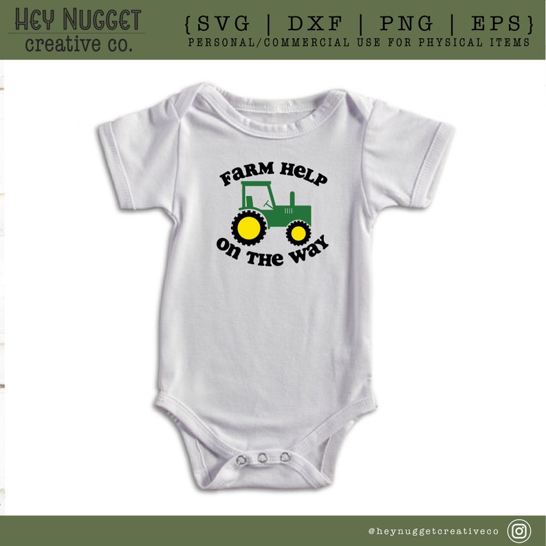 Farm Help on the Way SVG - Farm Help - Pregnancy Announcement SVG ...