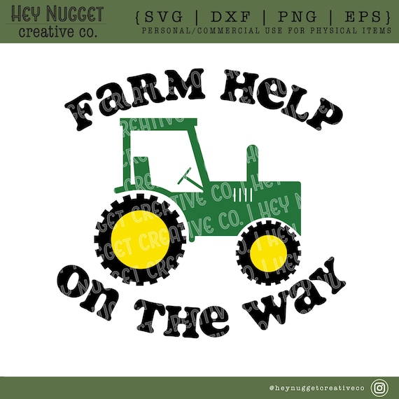 Farm Help on the Way SVG Farm Help Pregnancy Announcement - Etsy