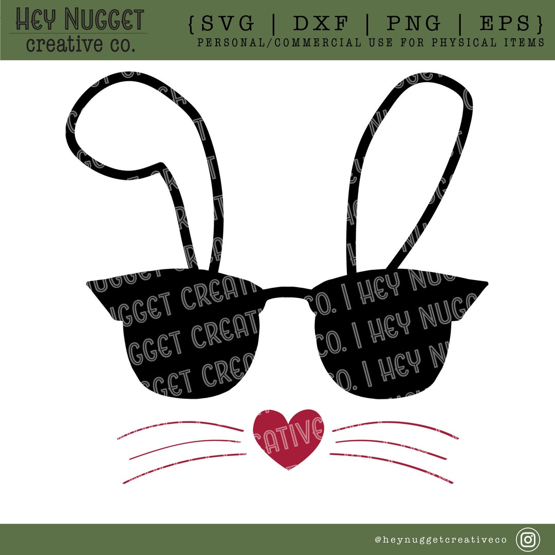 Easter Bunny With Sunglasses SVG - Easter SVG - Easter Bunny SVG ...