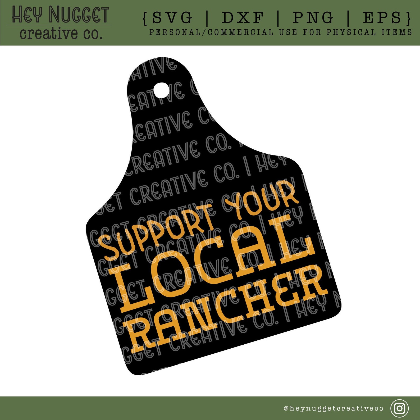 Support Local Rancher Tag SVG: Ranch Shirt Design (digital Download) - Etsy