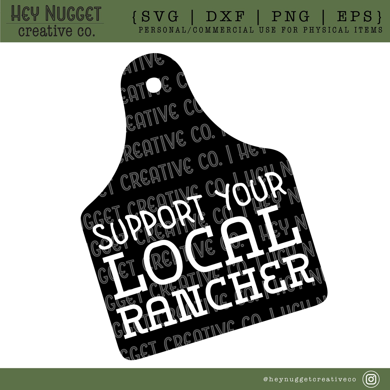 Support Local Rancher Tag SVG: Ranch Shirt Design (digital Download) - Etsy