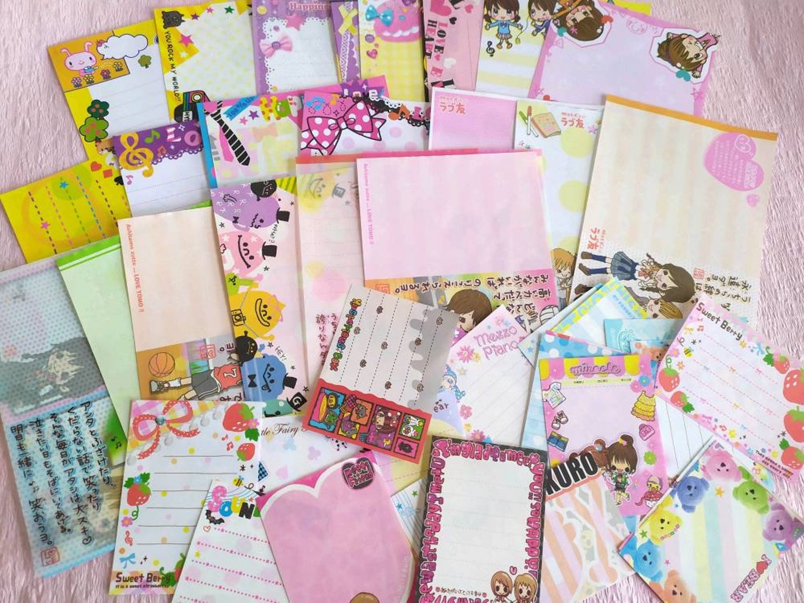 100 Sheets Japanese Retro Memo Sheets, 2000s, Kawaii Japanese ...