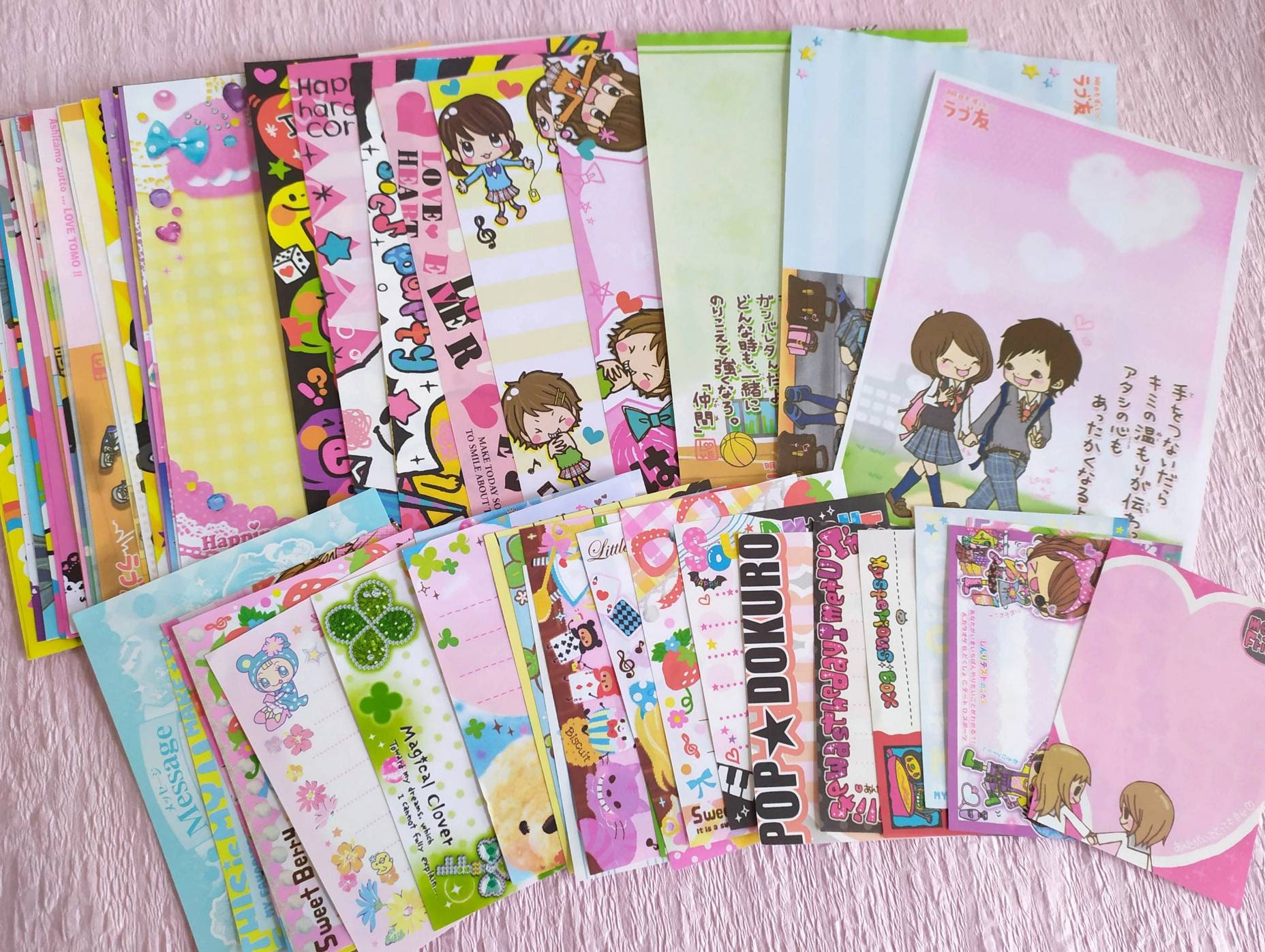 100 Sheets Japanese Retro Memo Sheets, 2000s, Kawaii Japanese ...