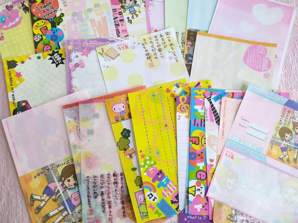 100 Sheets Japanese Retro Memo Sheets, 2000s, Kawaii Japanese ...