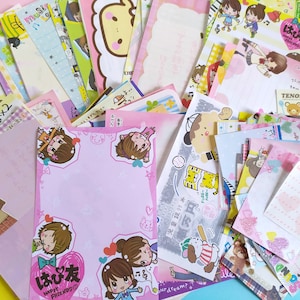 Lots! 150 Sheets Japanese Retro Memo Sheets, 2000s, Kawaii Japanese ...