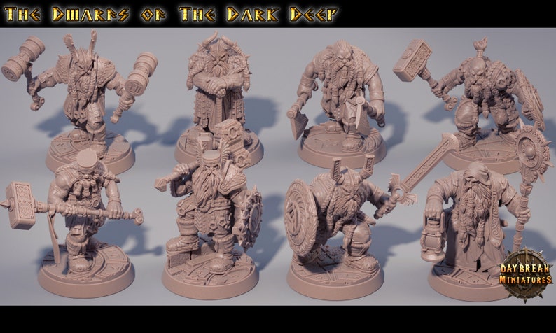 The Dwarves of the Dark Deep COMPLETE PACK 32mm/54mm - Etsy