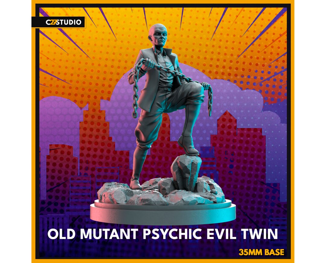 Old Mutant Psychic Evil Twin - 40mm Scale - C27 Miniatures - Etsy