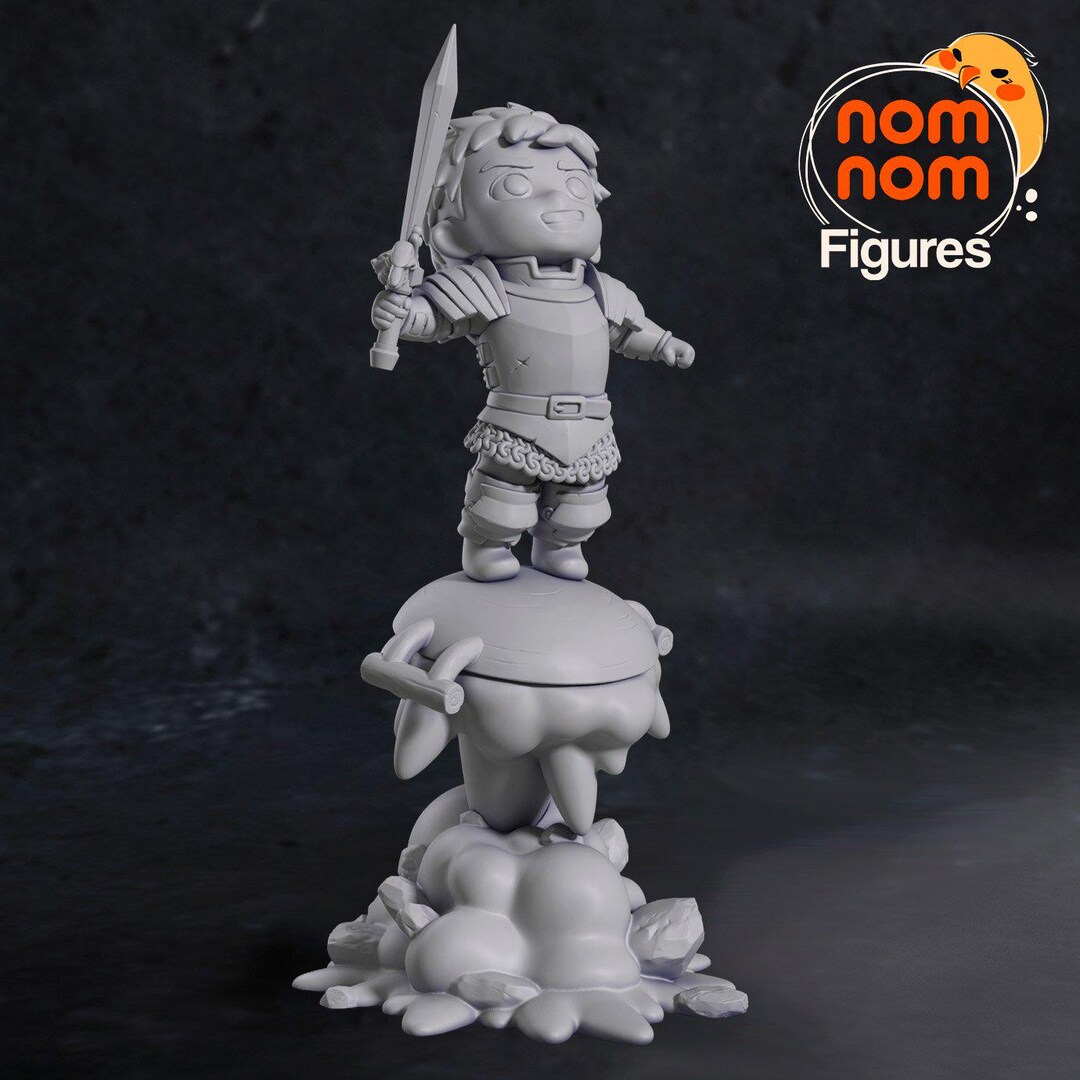 CHIBI Hungry Kinght - Nomnom Figures - Etsy