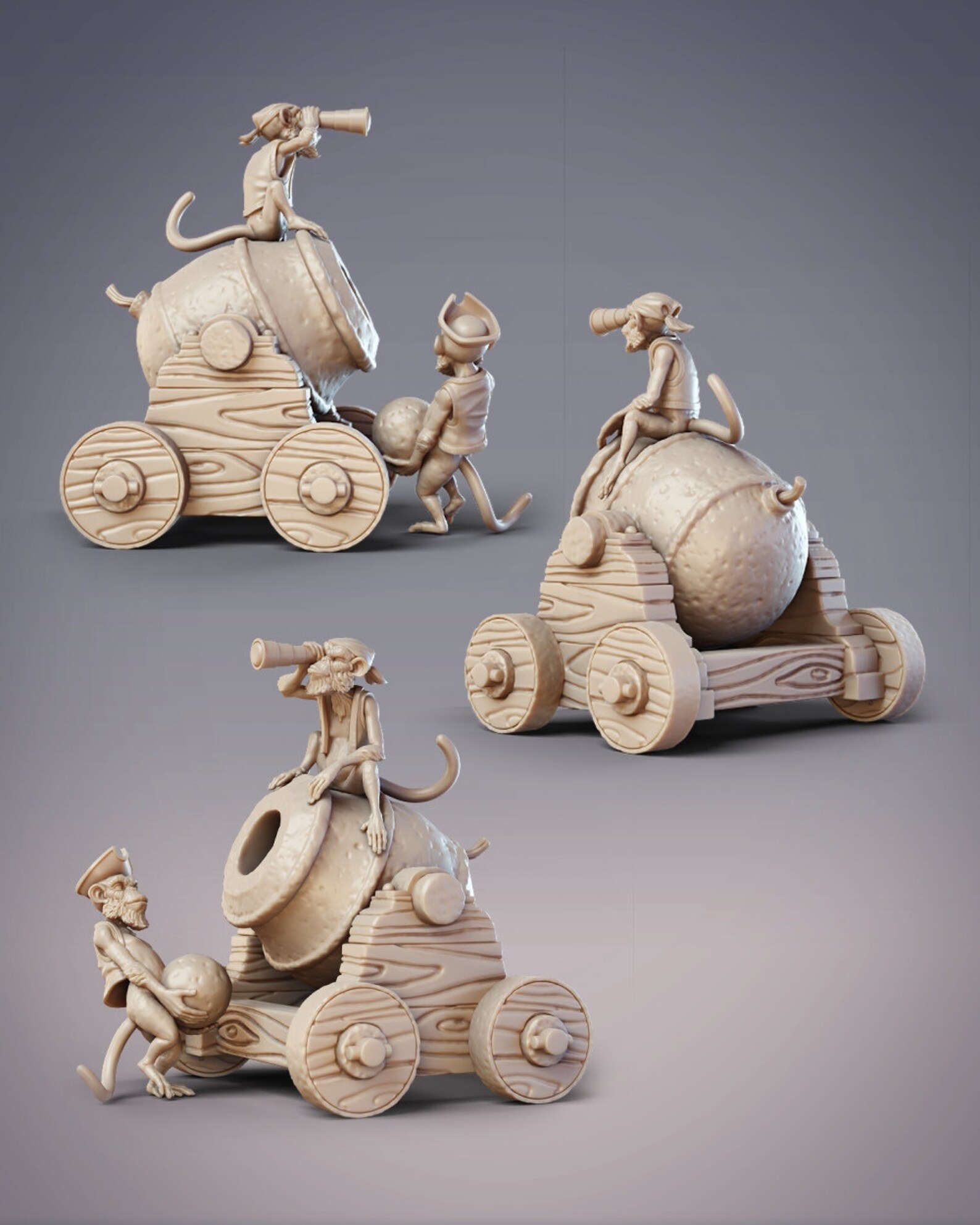 Monkey Mortar 32mm/54mm Scale Miniature with Dnd 5ed. - Etsy