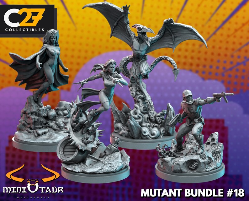 Mutant Bundle 18 40mm Scale C27 Miniatures - Etsy
