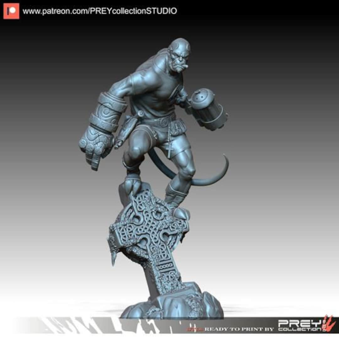 Hellboy - Miniature 32mm / 75mm / 90mm - PREYCOLLECTIONSTUDIO - Etsy