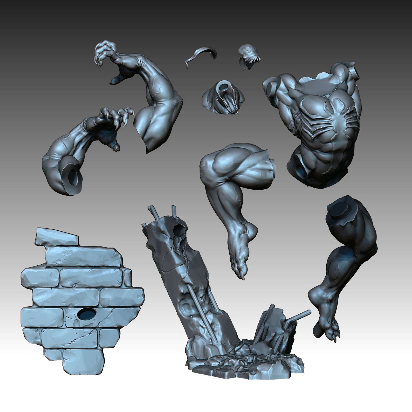 Venom Miniature 32mm / 75mm / 90mm PREYCOLLECTIONSTUDIO - Etsy