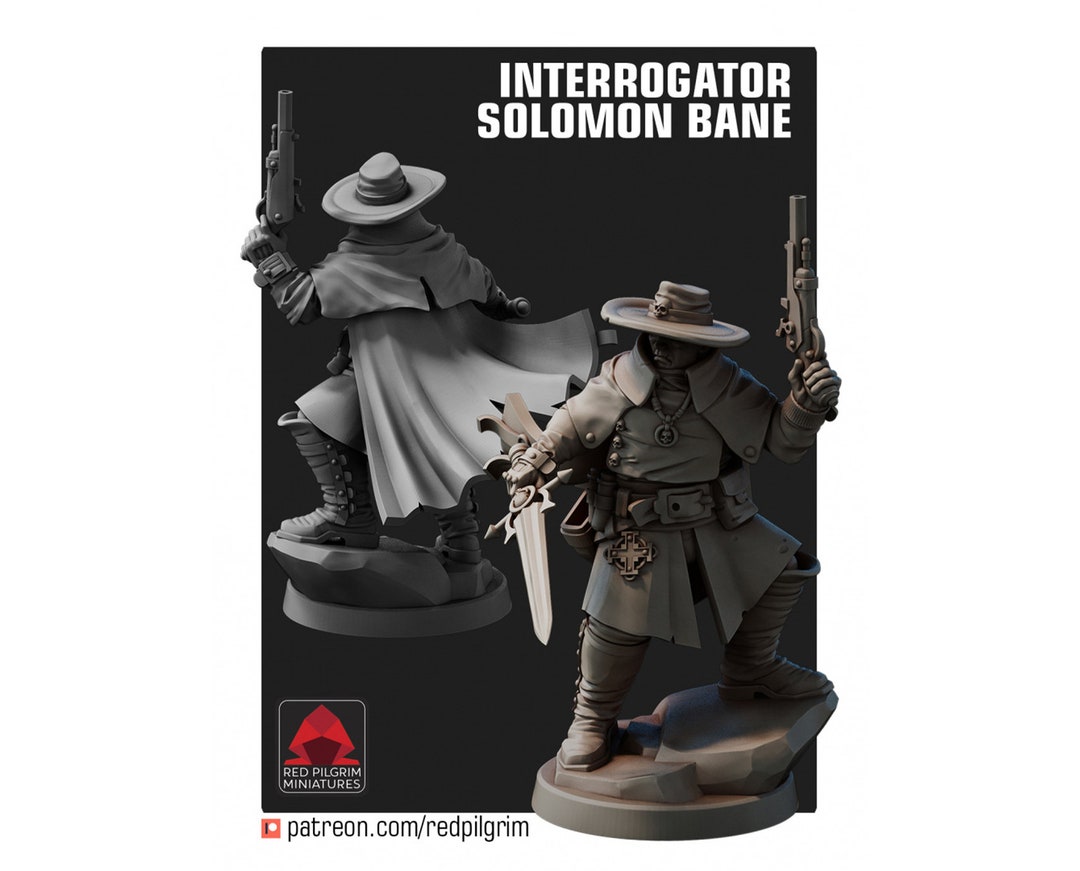 Interrogator Solomon Bane - 28mm Scale - Red Pilgrim Miniatures - Etsy