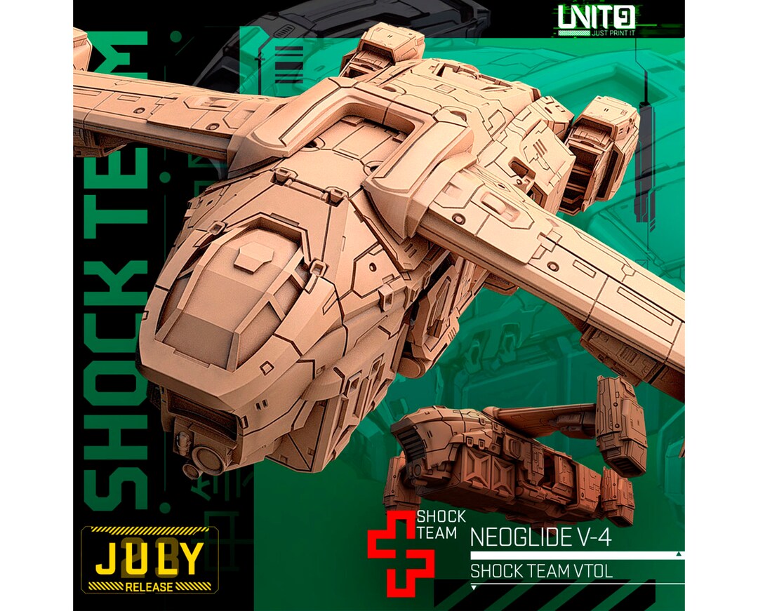 Neoglide V-4 - Shock Team - 32mm Scale - Unit9 Miniatures - Etsy