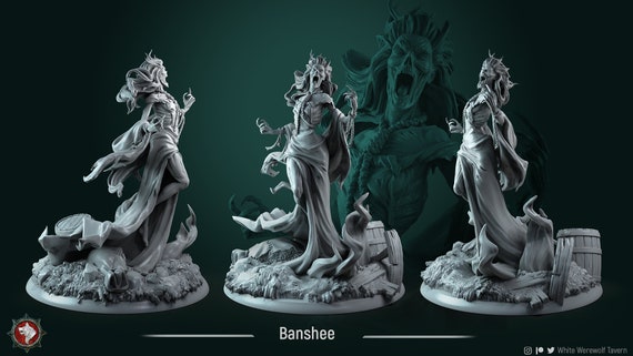 Banshee 32mm/75mm Scale Miniature White Werewolf Tavern - Etsy