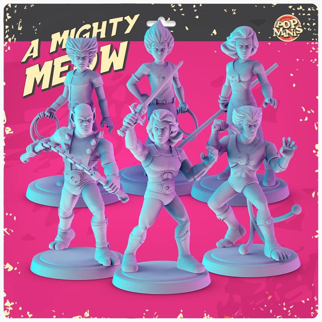 A Mighty Meow - 40mm Scale Miniatures - Pop Minis - Etsy