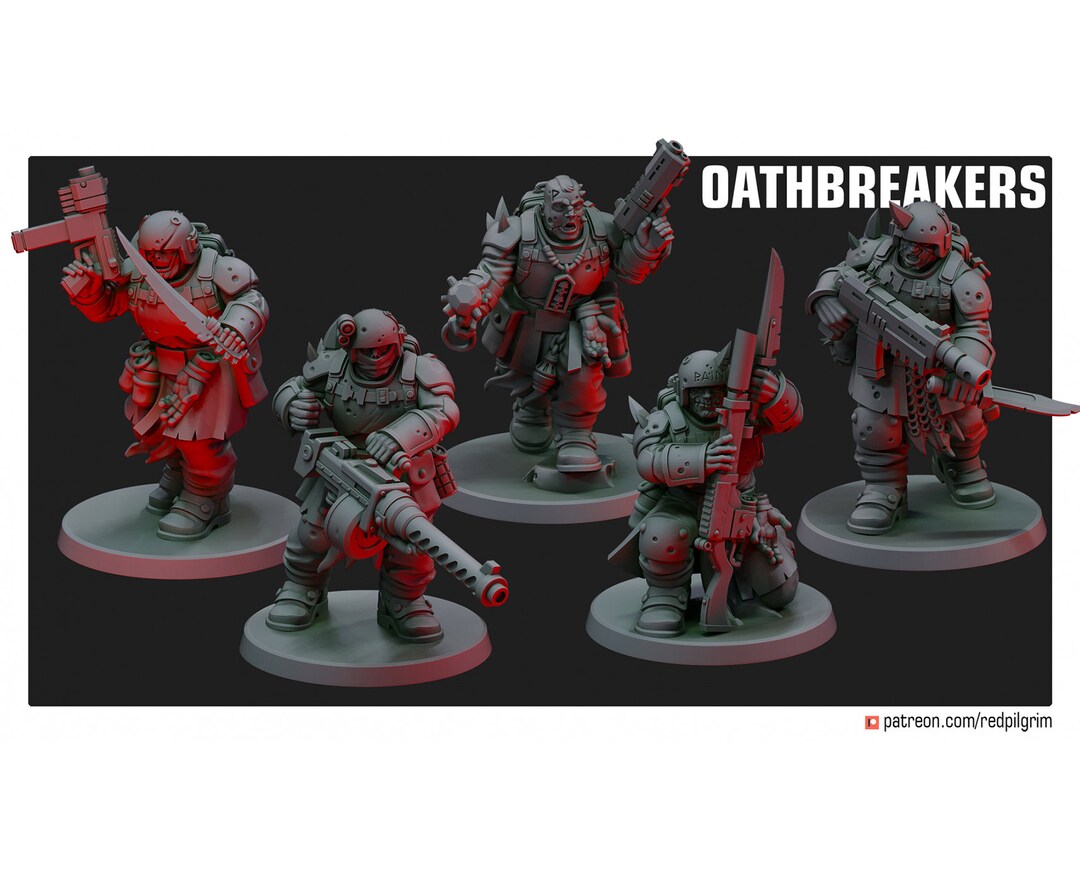 Oathbreakers - 28mm Scale - Red Pilgrim Miniatures - Etsy