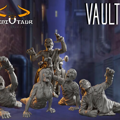 Zombie Crawlers Set 32mm Scale Vaultz - Etsy