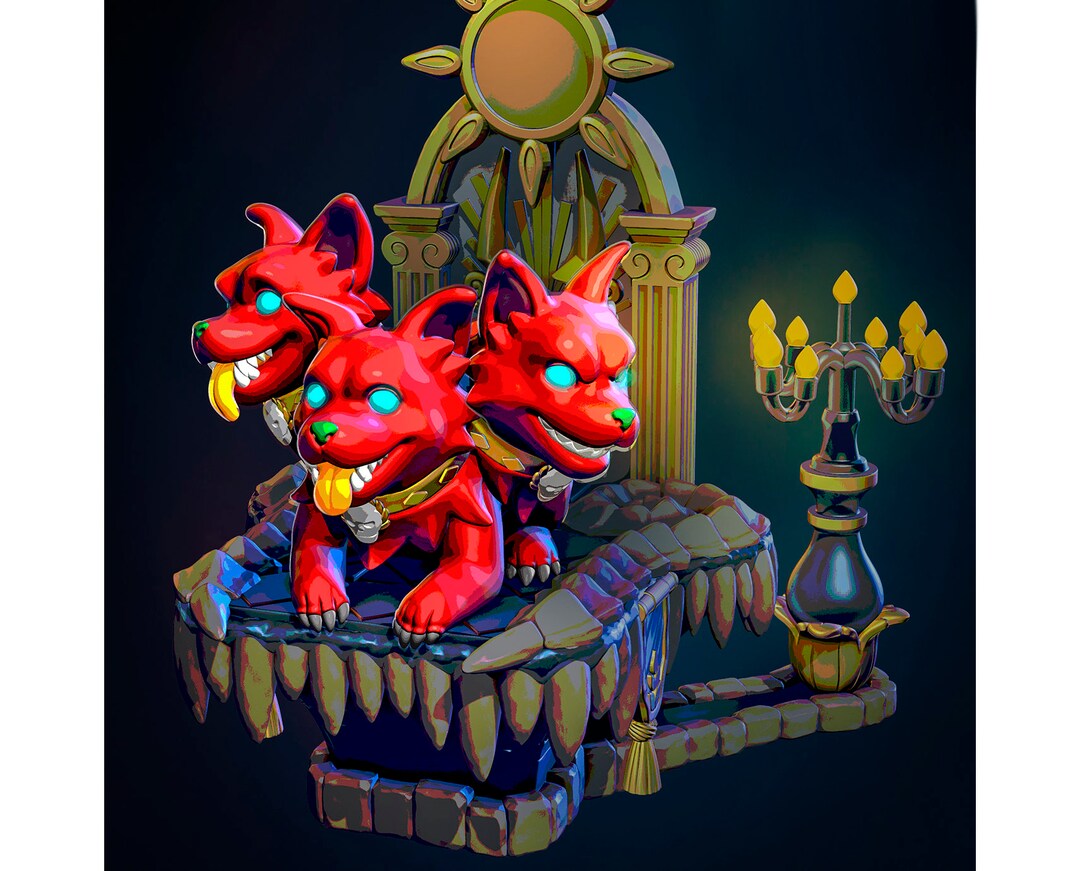 CHIBI Cerberus Nomnom Figures - Etsy