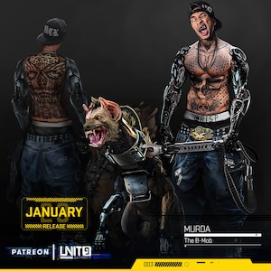 Murda and Hyena the B-mob 32mm Scale Unit9 Miniatures - Etsy