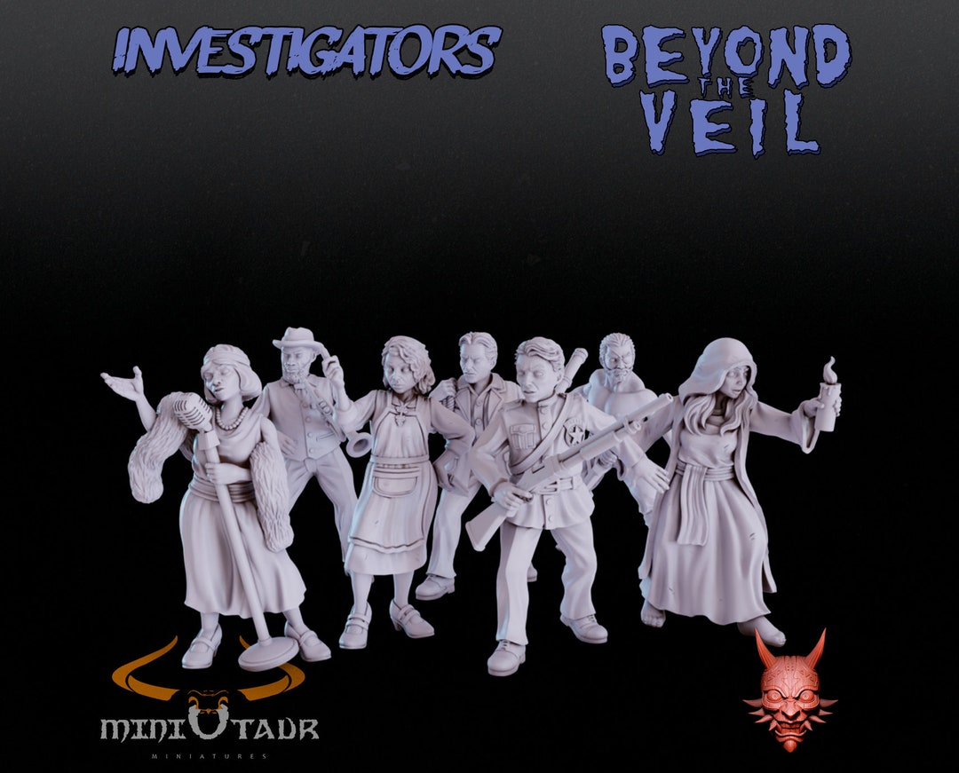 Investigators - 32mm Scale Miniature - Beyond the Veil - From ADAEVY ...