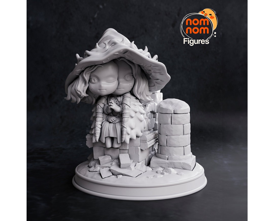 CHIBI Hat With a Witch - Nomnom Figures - Etsy