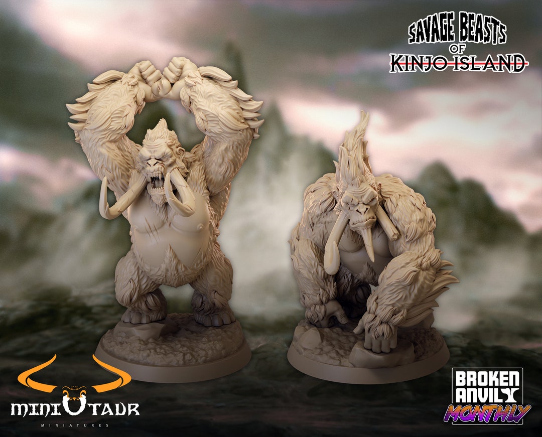 Woolly Prime Apes - 32mm Scale - Savage Beasts of Kinjo Island - Broken ...