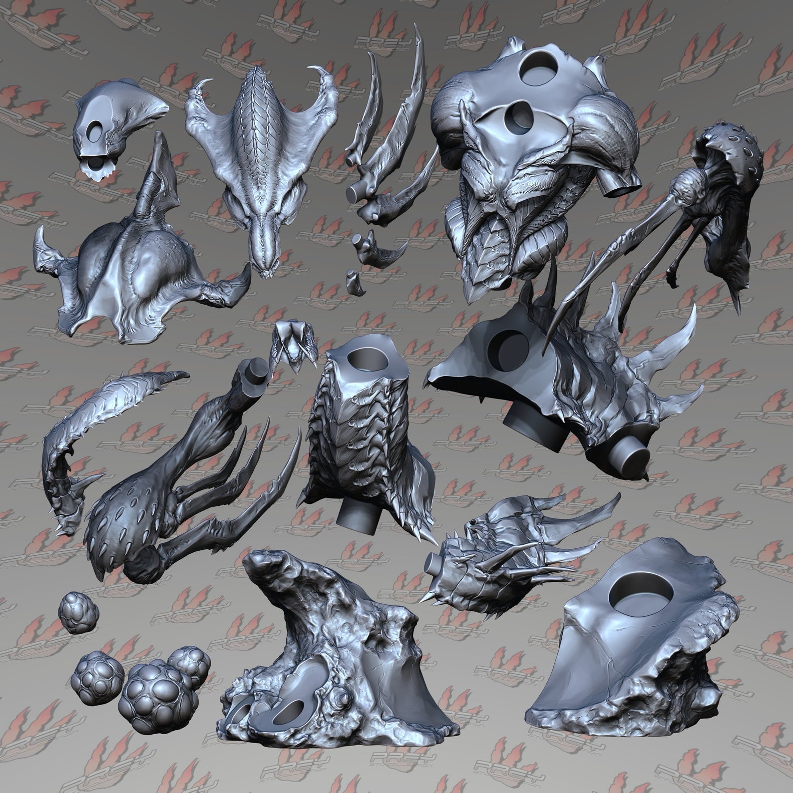 Hydralisk - Miniature 32mm / 75mm / 90mm - PREYCOLLECTIONSTUDIO - Etsy