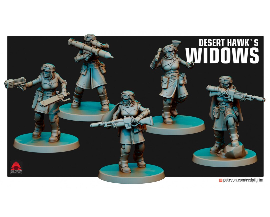 Desert Hawks - Widows - 28mm Scale - Red Pilgrim Miniatures - Etsy