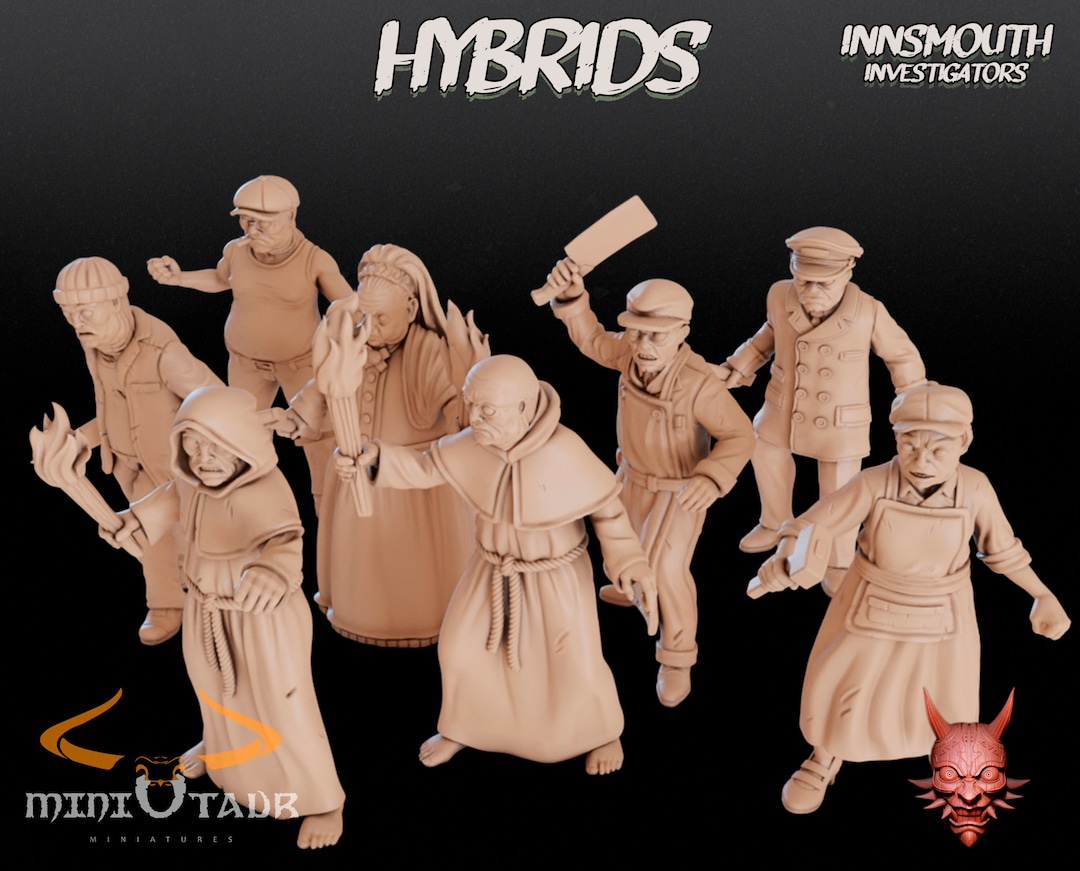 Hybrids - 32mm Scale Miniature - Innsmouth Investigators - From ADAEVY ...