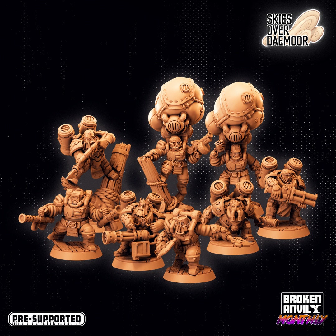 Dwarves Pack - 32mm Scale - Skies Over Daemoor - Broken Anvil Miniatures - Etsy