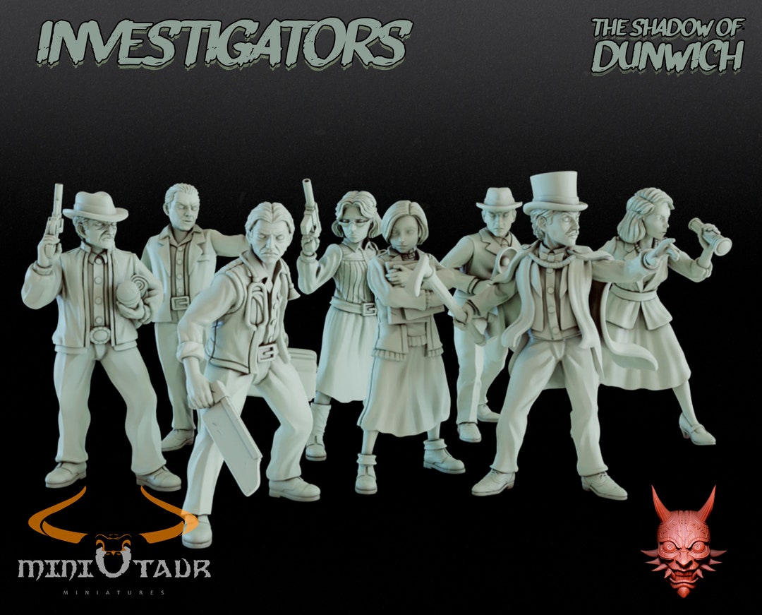 Investigators - 32mm Scale Miniature - the Shadow of Dunwich - From ...