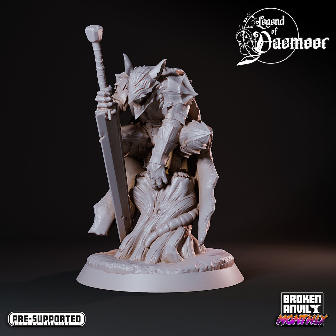 Ratfolk Berserker - 32mm Scale - Legend of Daemoor - Broken Anvil ...