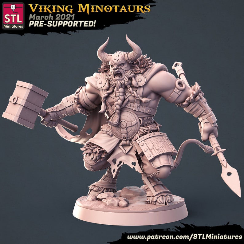 Viking Minotaurs Set 32mm | Etsy