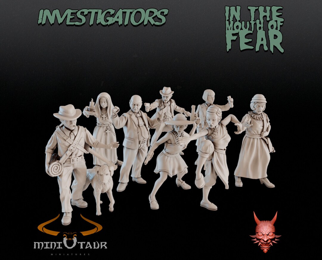Investigators - 32mm Scale Miniature - in the Mouth of Fear - From ...