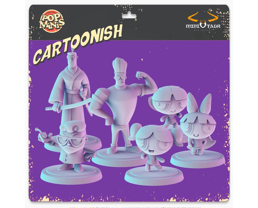 Cartoonish - 40mm Scale Miniatures - Pop Minis - Etsy