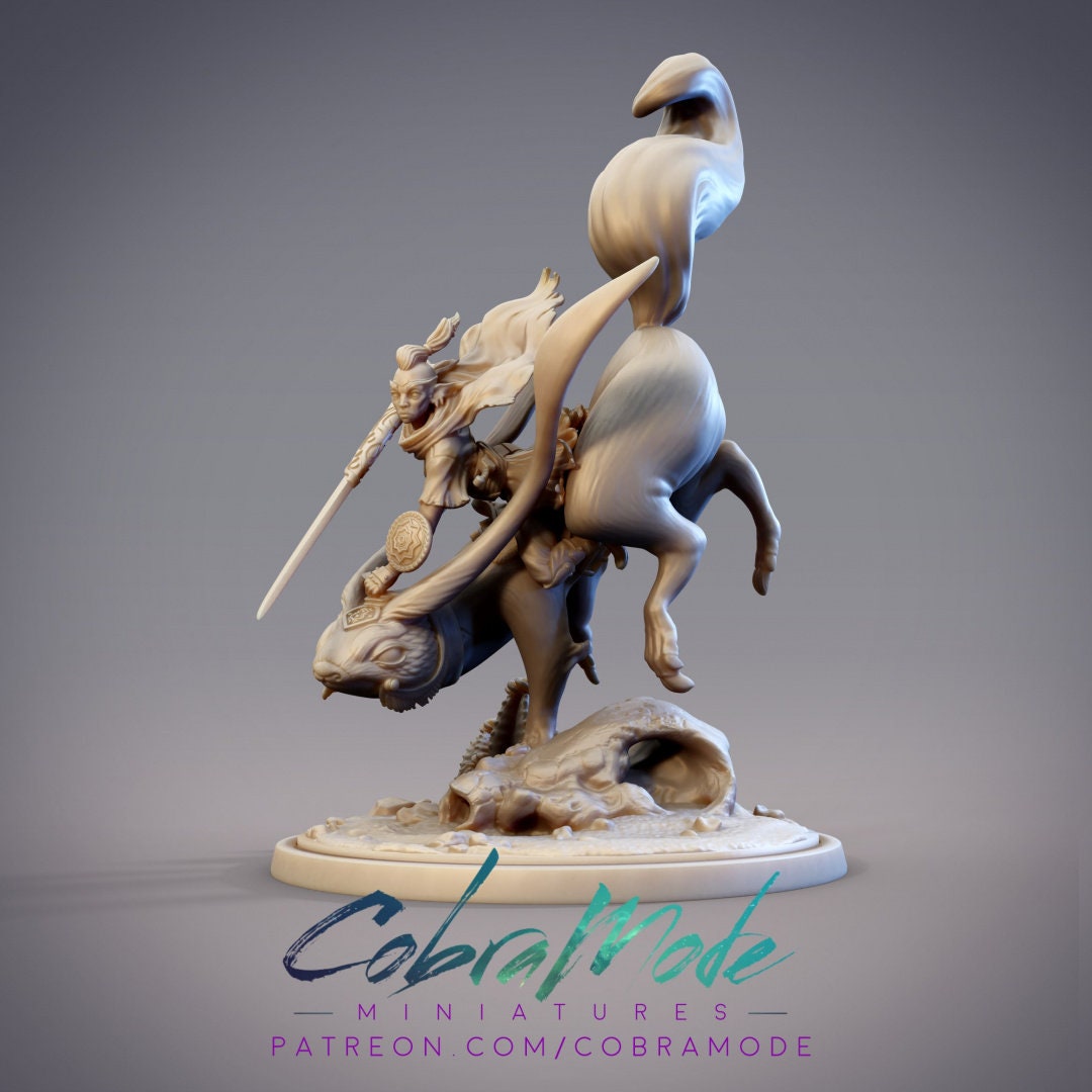 Izdara, Mazigh Elf Raider - 32mm/54mm Scale Miniature - (with Dnd 5ed ...