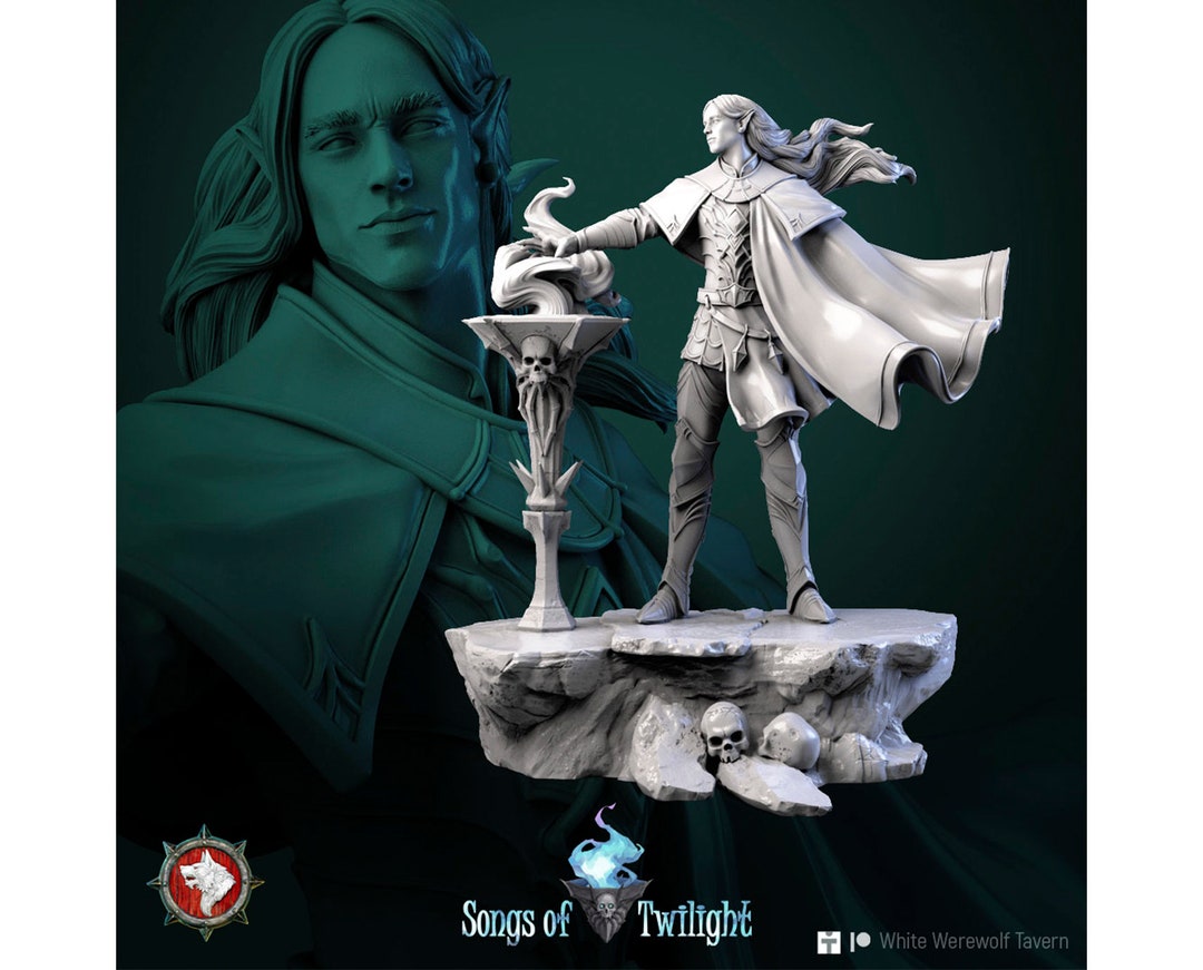 Drow Warlord 32mm/75mm Scale Miniature and Bust White - Etsy Canada