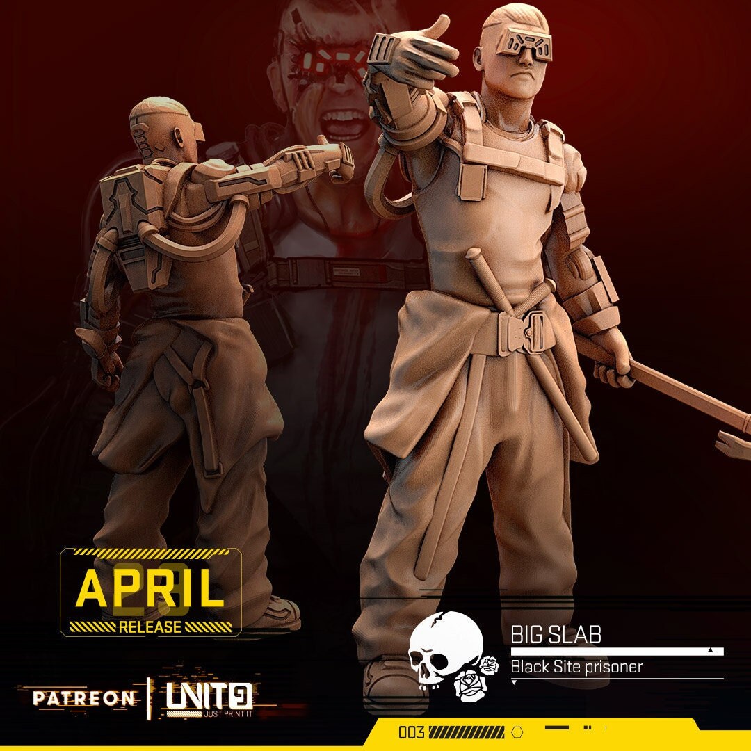 Big Slab Black Site Prisoner Prison Riot 32mm Scale Unit9 Miniatures - Etsy