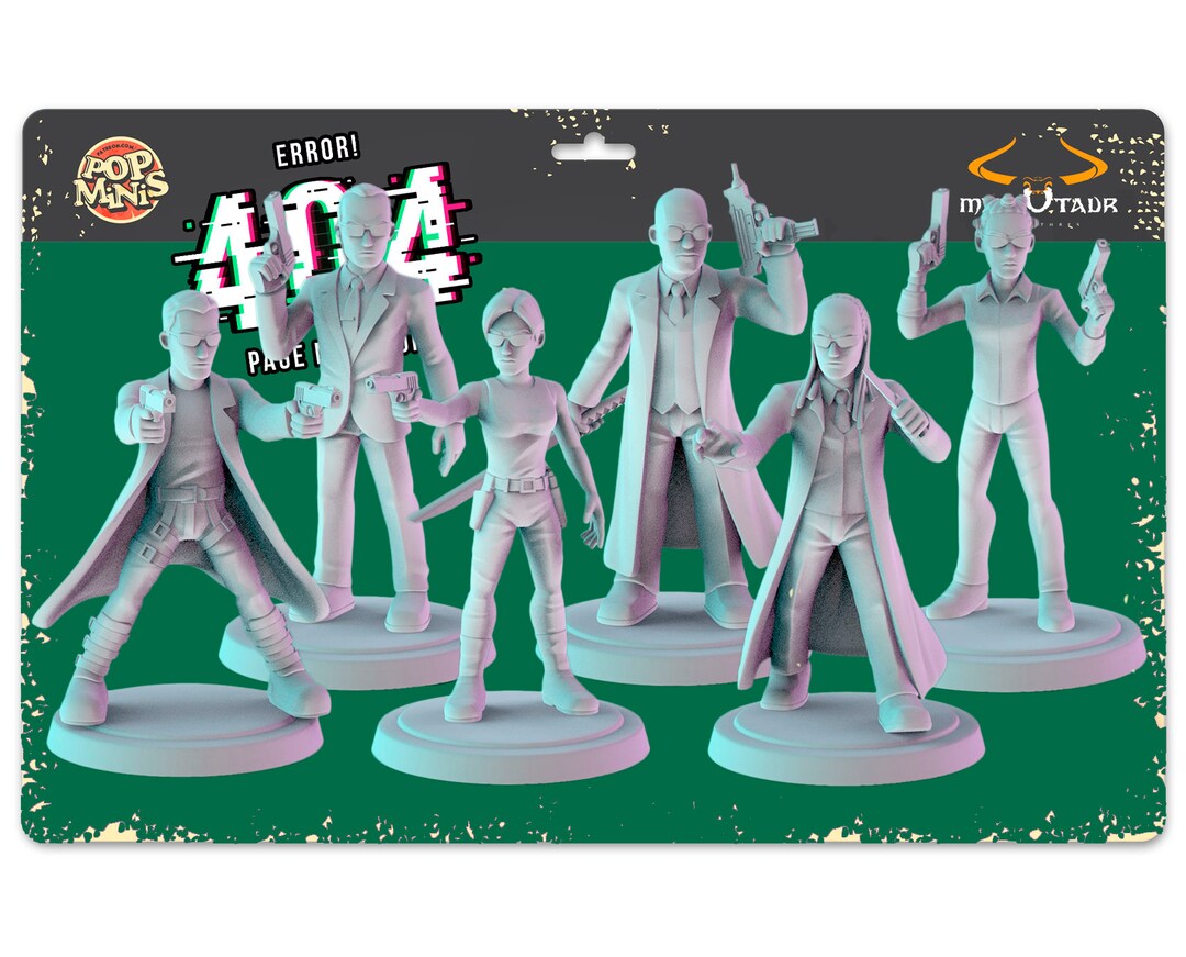 ERROR 404 40mm Scale Miniatures Pop Minis - Etsy