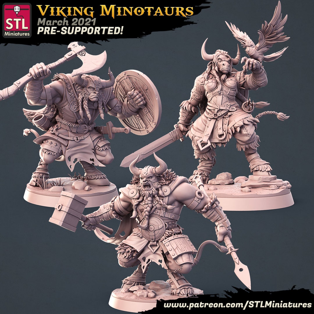 Viking Minotaurs Set 32mm - Etsy