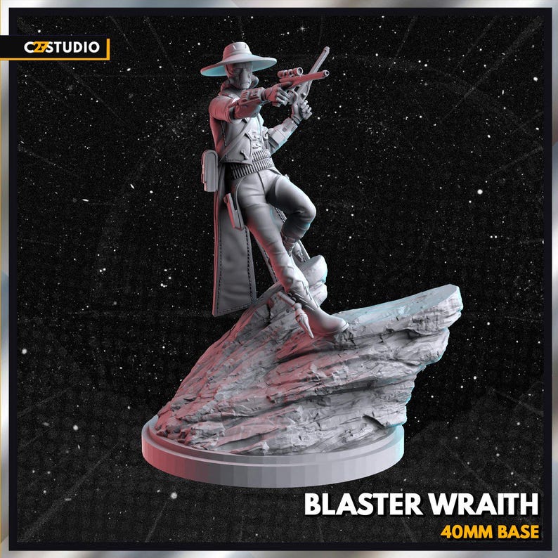 Blaster Wraith - 40mm Scale - C27 Miniatures - Etsy