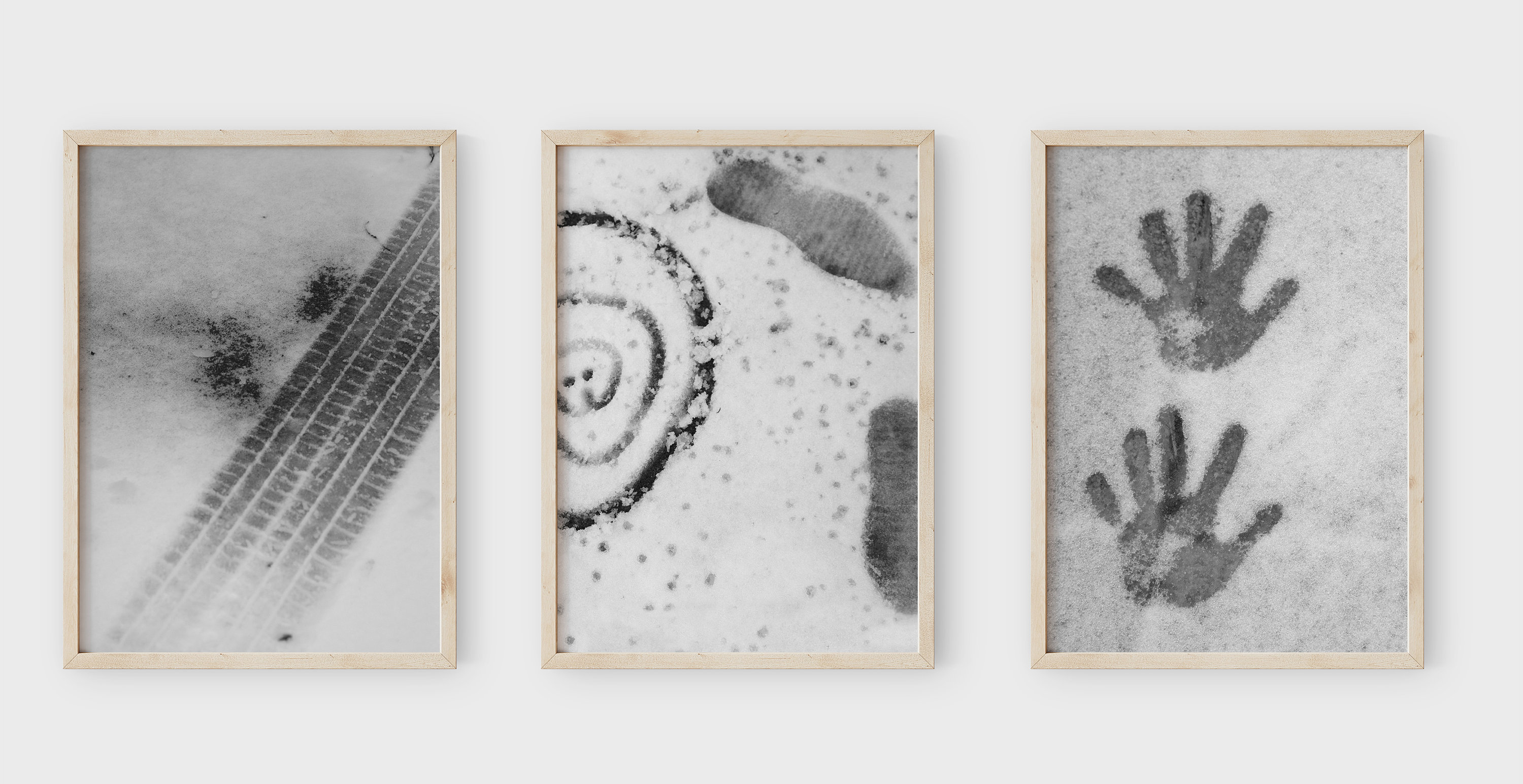 Printable Set Imprints in the Snow Winter Photography Abstract Graphic ...